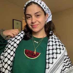 Embroidered Palestine Sweater Tatreez Watermelon for Palestine Map ...