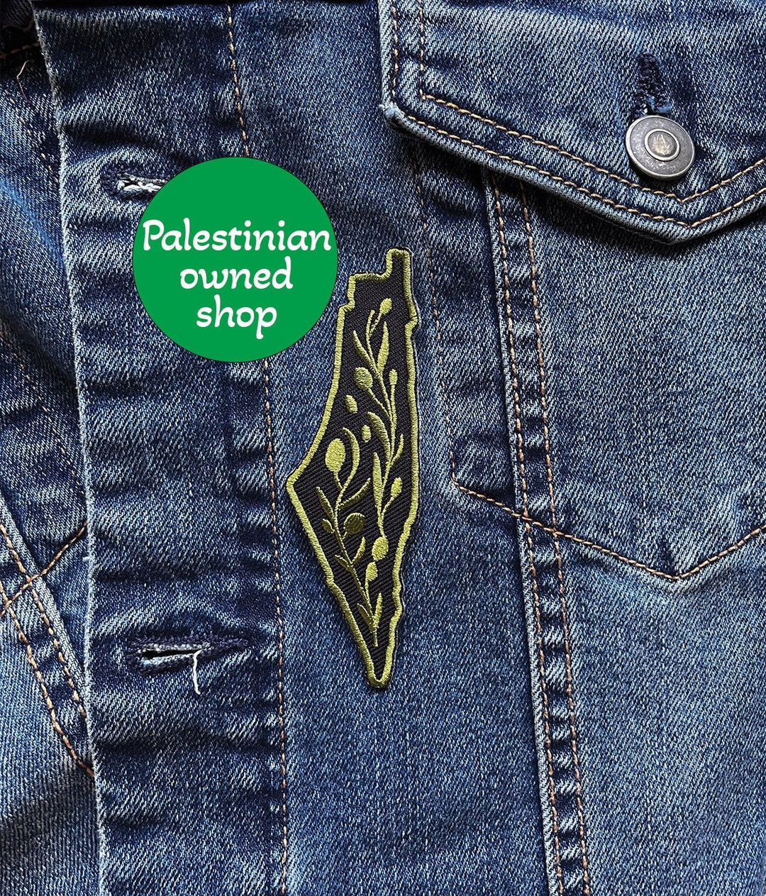 Palestine Iron on Patch Embroidered Patch Free Palestine Map of Falastin Clothing Accessory ...