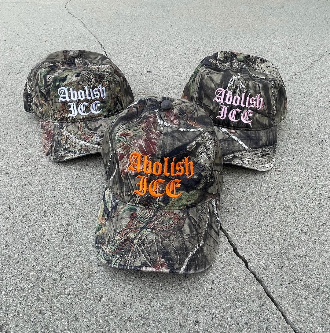 Camo Abolish ICE Baseball Cap - Etsy