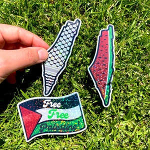 Watermelon Theme Palestine Map Sticker Weatherproof Palestinian Decal ...