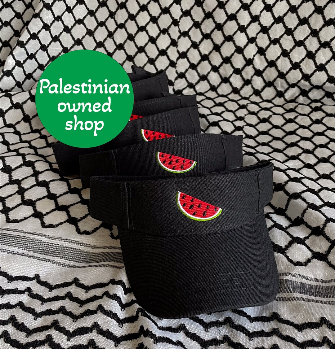 Handmade Palestinian Flag Watermelon Visor Hat Palestinian Pride ...