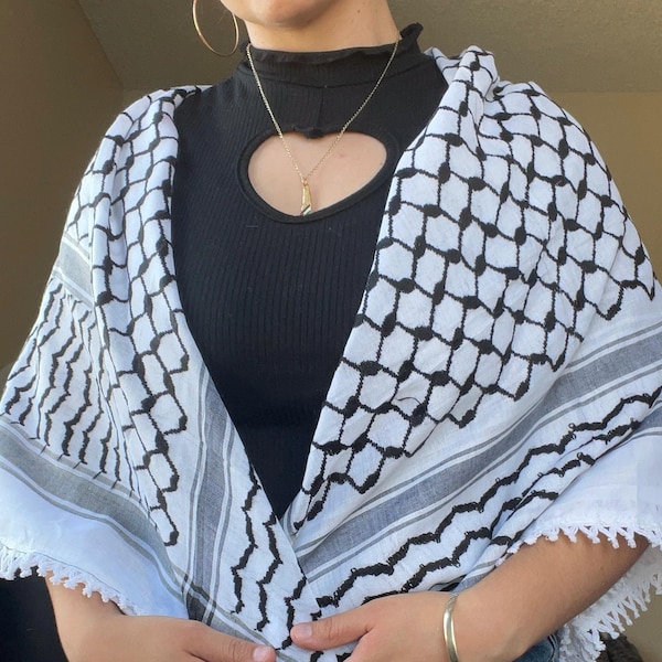 Palestinian Keffiyeh Scarf - Etsy UK