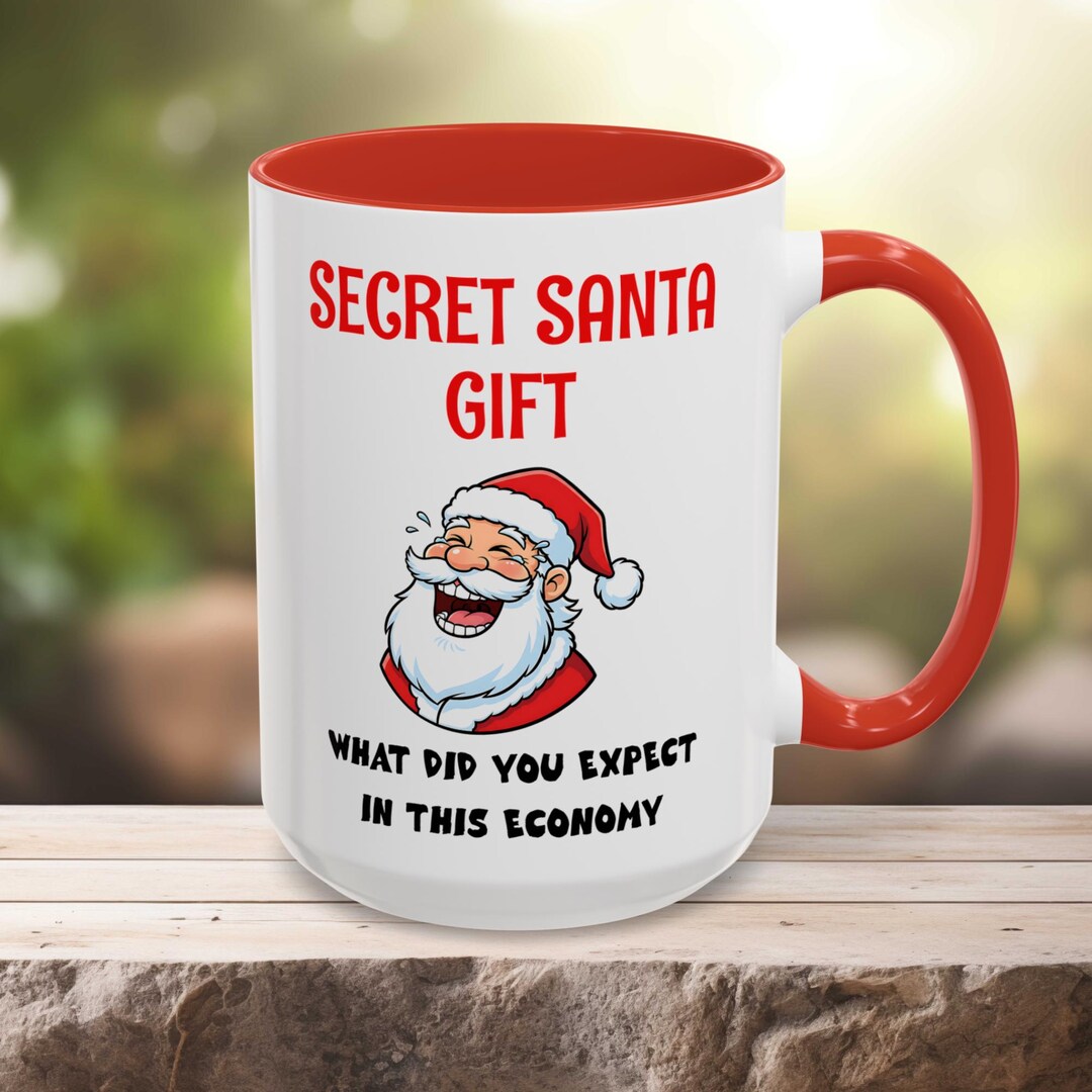 Laughing Santa Mug, Secret Santa Gift, Christmas Holiday Cup - Etsy