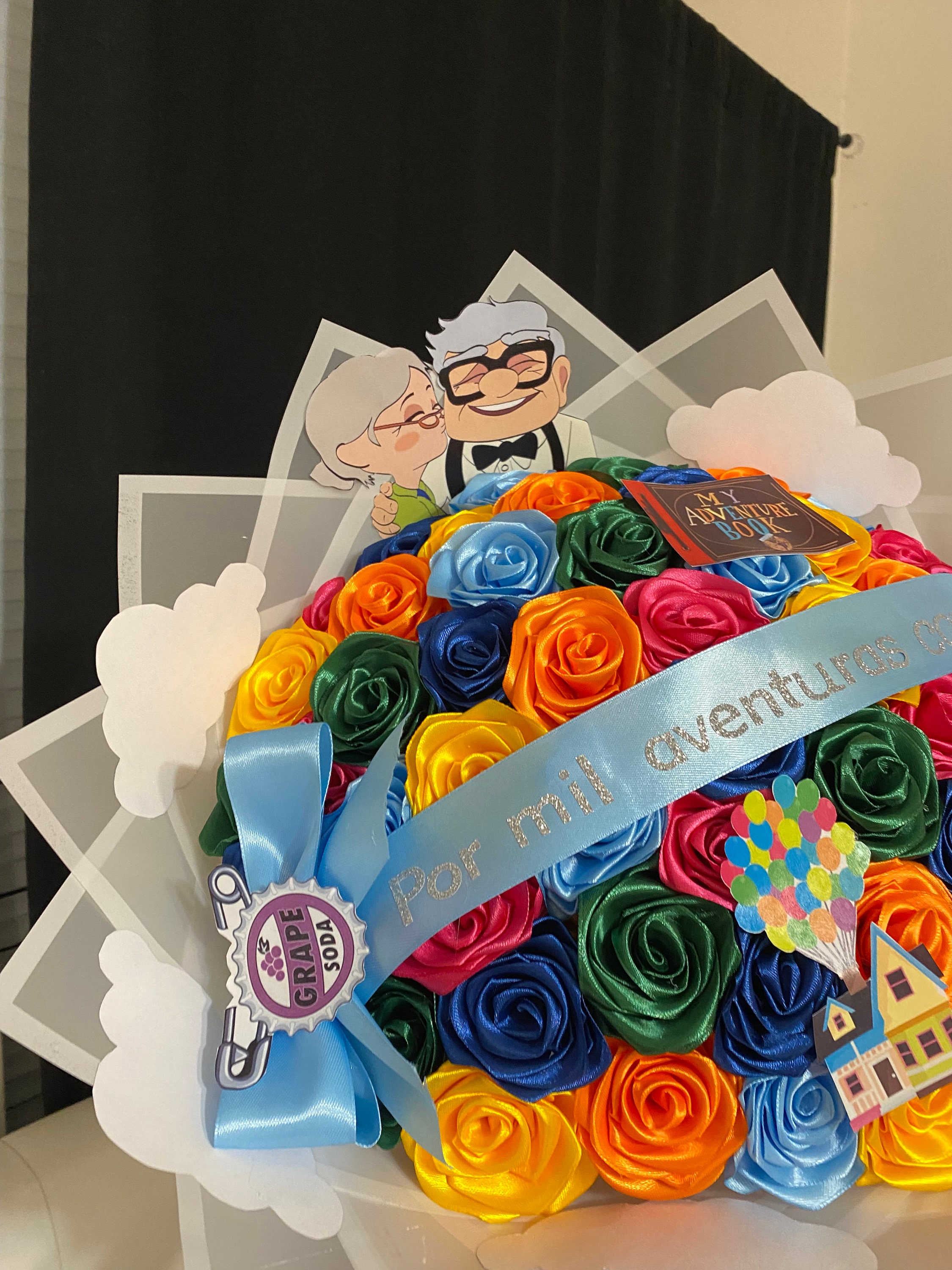 Ribbon Rose Bouquet, Eternal Bouquet, Ramo Buchon, Forever Flower ...