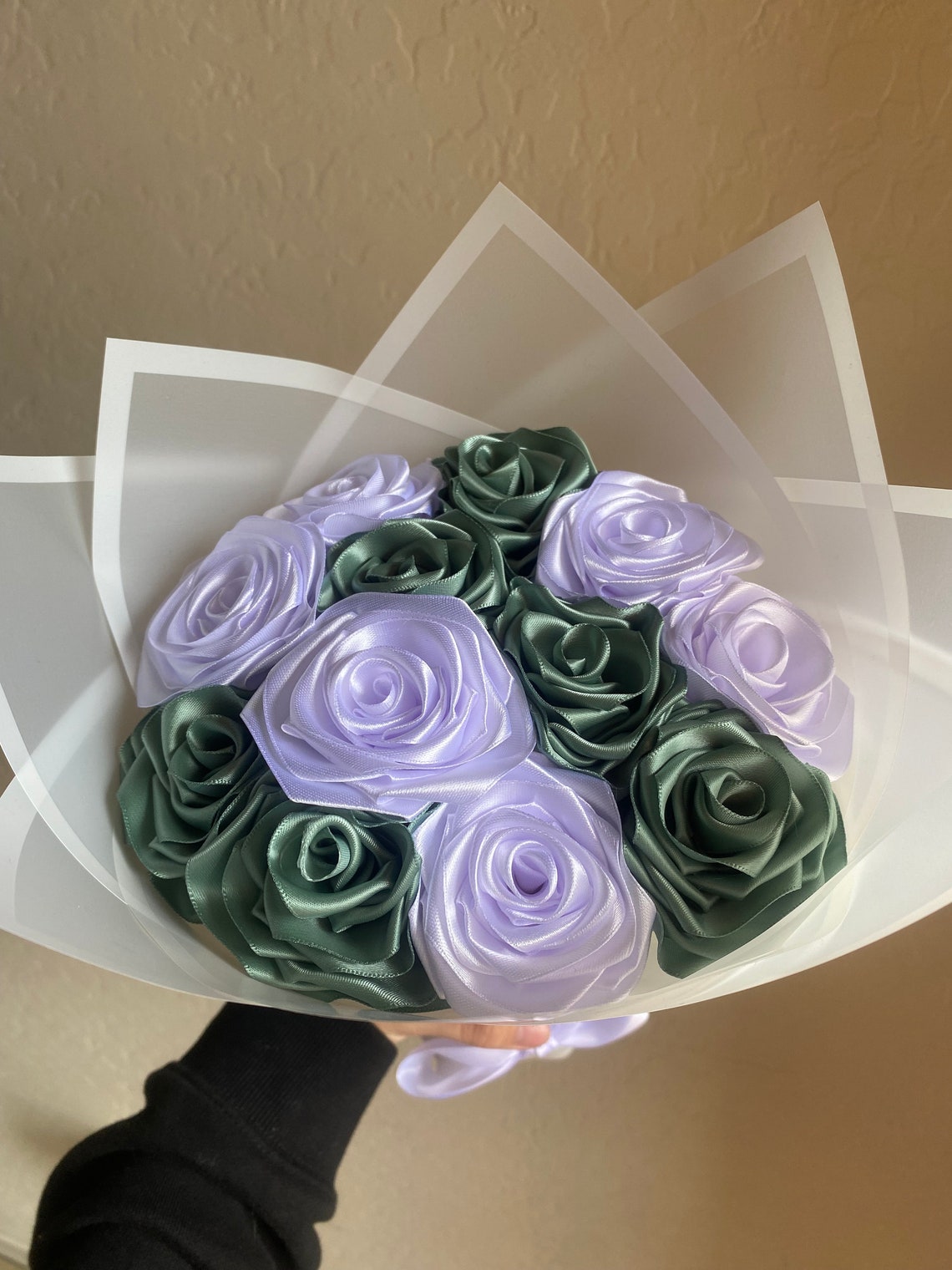 Ribbon Rose Bouquet, Eternal Bouquet, Ramo Buchon, Forever Flowers ...