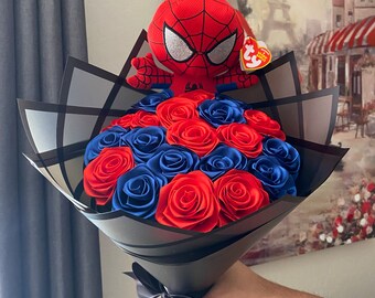 Ribbon Rose Bouquet, Eternal Bouquet, Ramo Buchon, Forever Flowers ...