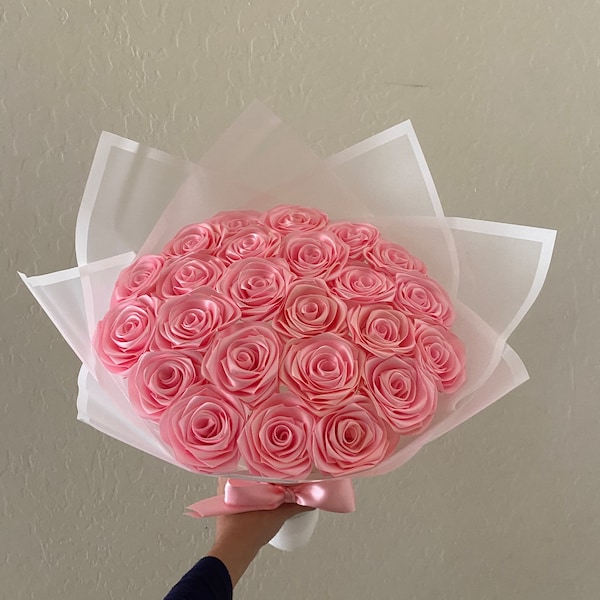 Ribbon Rose Bouquet - Etsy