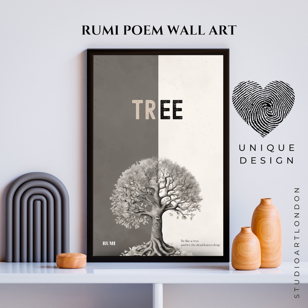 Rumi Saying Poster, Rumi Quotes Print Art, Rumi Poem Wall Art Poster ...