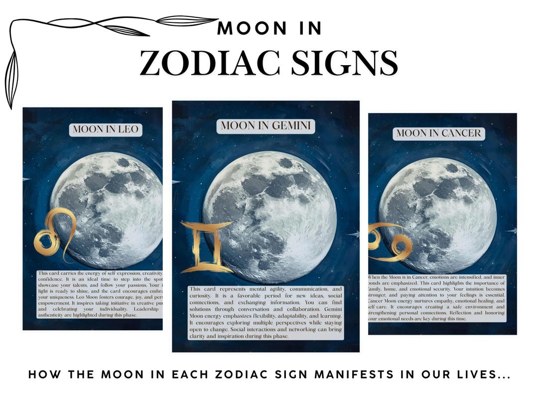 Moon Phases Tarot, Lunar Cycle Cards, 36 Cards, Spiritual Guidance ...