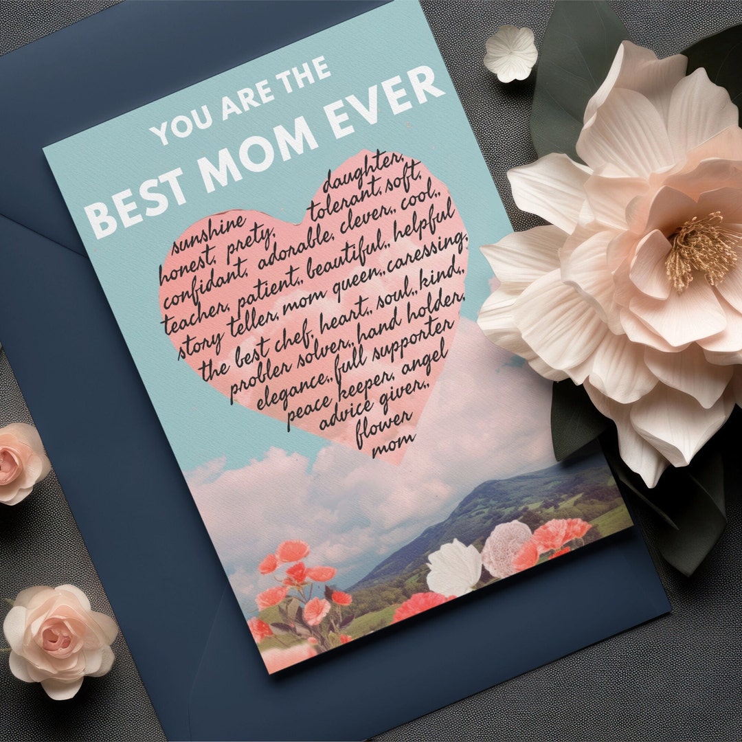 Best Mom Ever Printable Gift, Mother's Day Gift, Best Gift for Mom ...
