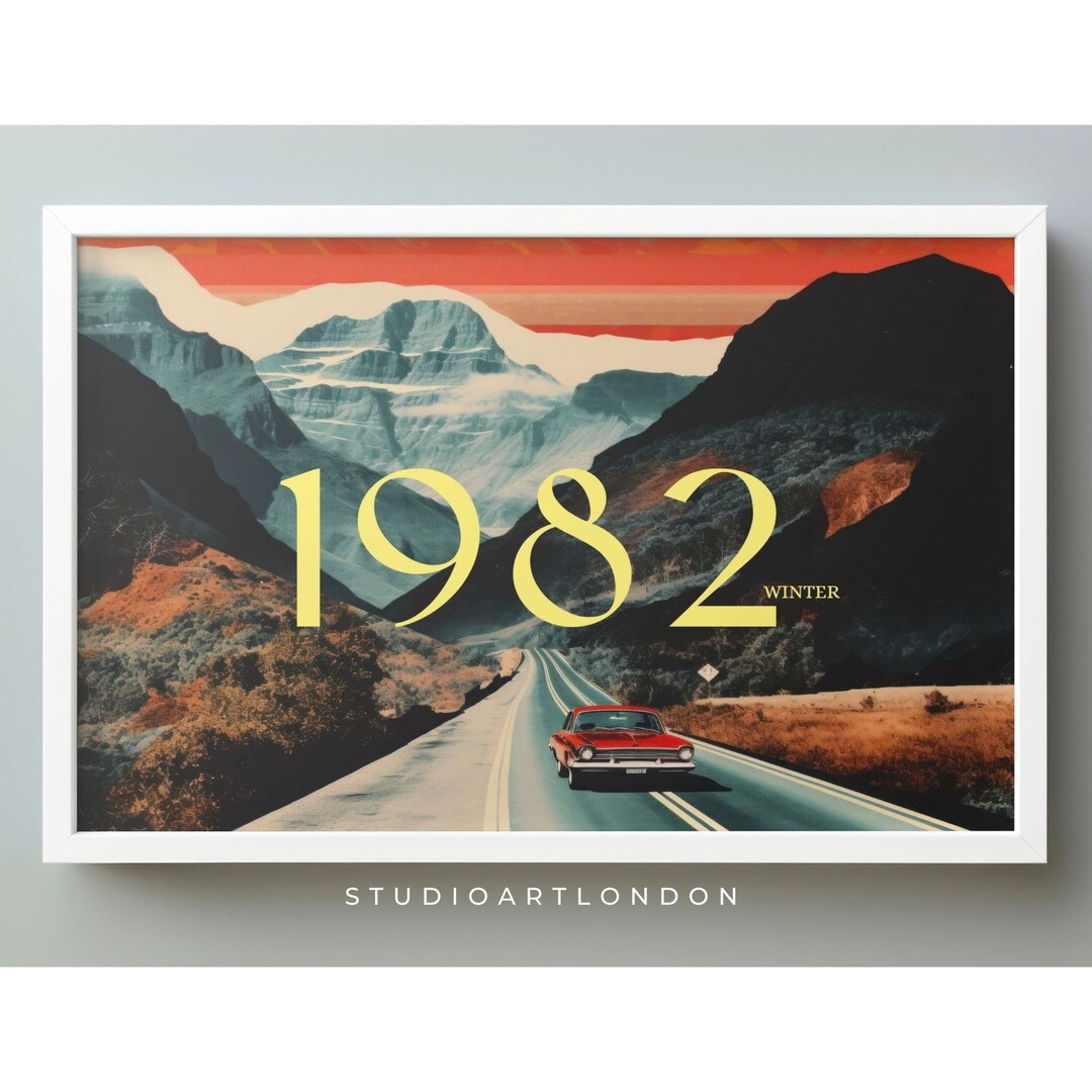 1982 Vintage Poster Print Home Decor, Old School Car Poster Wall Art ...