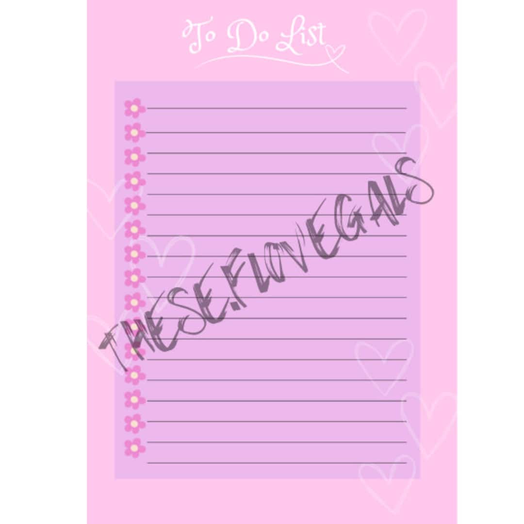 Girly/soft Girl Aesthetic To-do List - Etsy
