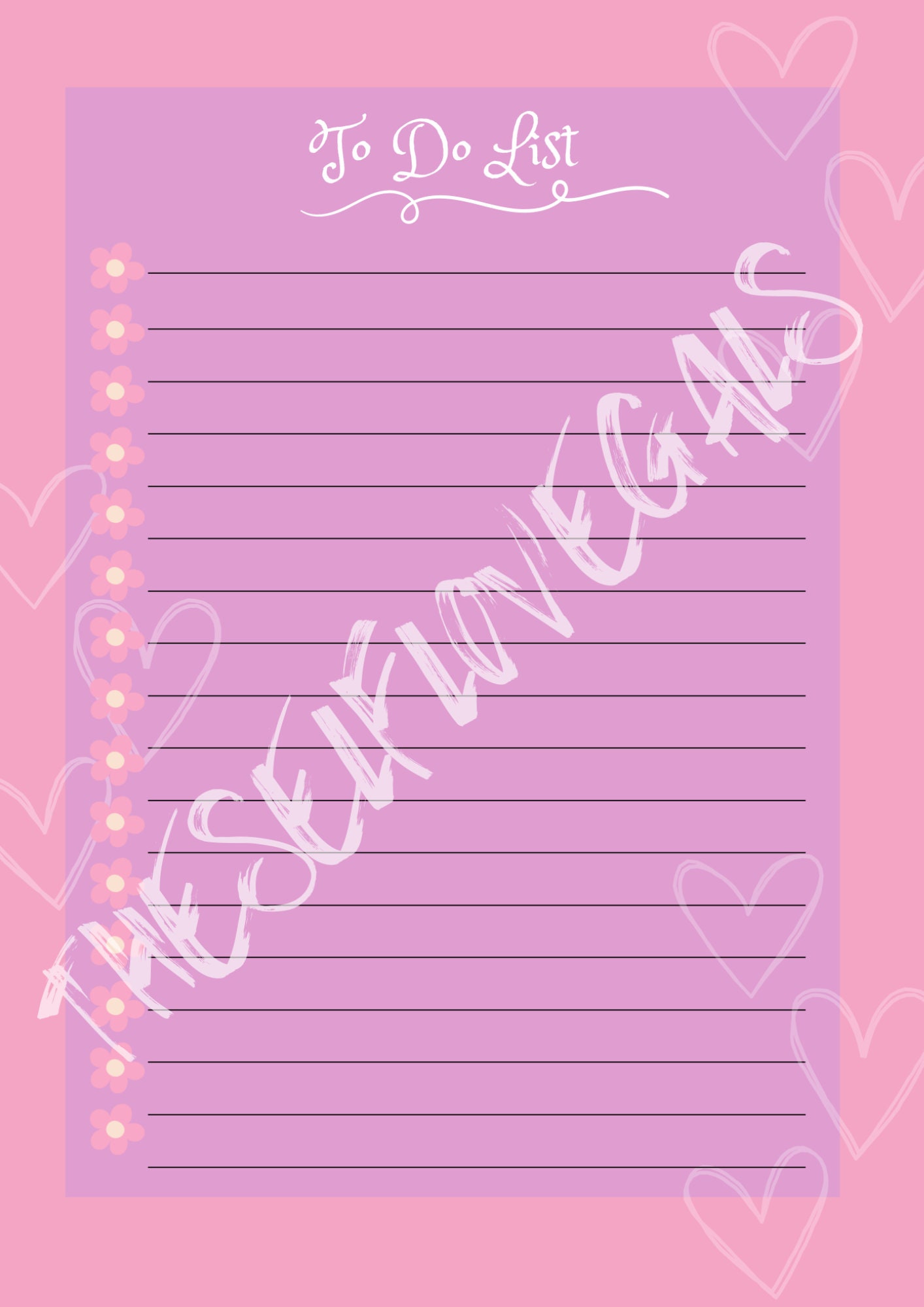 Girly/soft Girl Aesthetic To-do List - Etsy