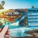 Water Park Ticket Template, Amusement Park Tickets, Admission Ticket ...