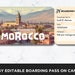 Morocco Plane Ticket Template, Boarding Pass Ticket Template, Flight ...