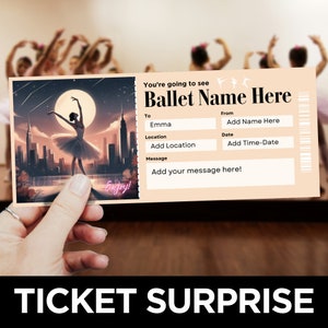 Ballet Lesson Ticket, Ballet Lovers Coupon Template, Dance Show ...