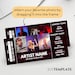 Editable Concert Ticket Template, Printable Live Concert Tickets, Event ...