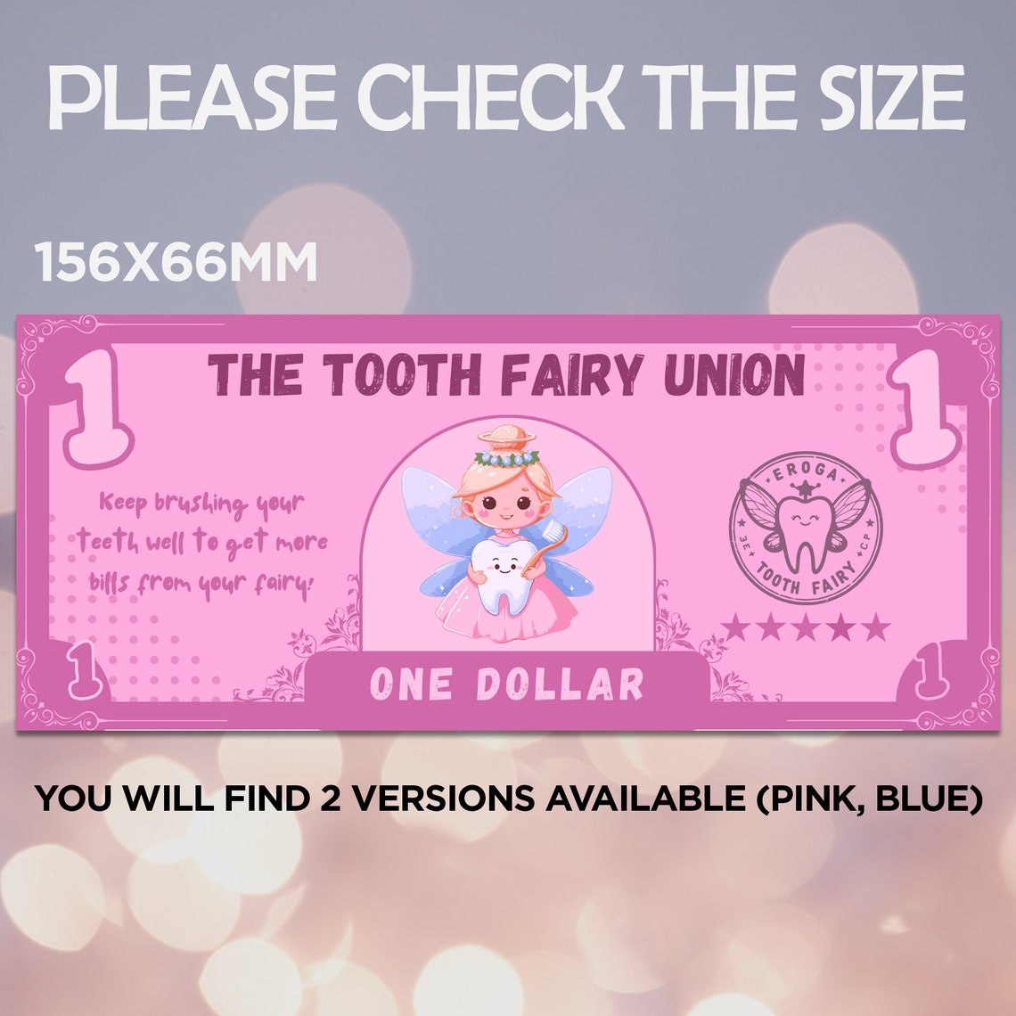 Printable Tooth Fairy Bills, Tooth Fairy Certificate, Tooth Fairy ...