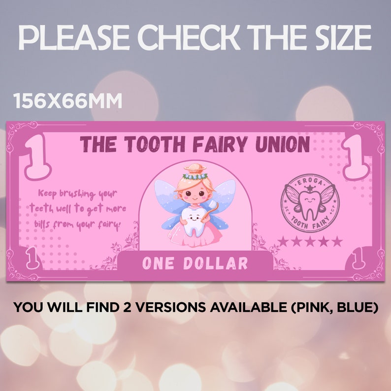 Printable Tooth Fairy Bills, Tooth Fairy Certificate, Tooth Fairy ...