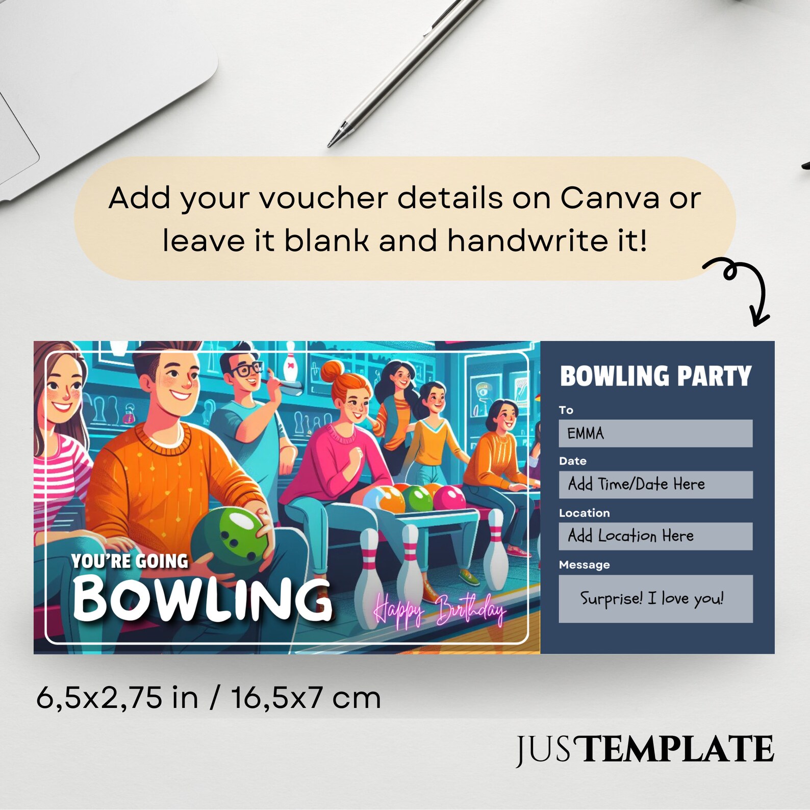 Bowling Birthday Invitation, Bowling Party Invite, Bowling Coupon ...