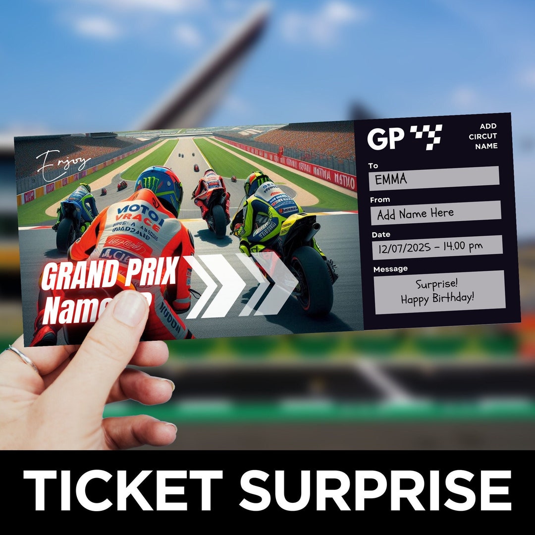 Editable Moto GP Ticket Template, Grand Prix Invitation, Moto GP Race ...