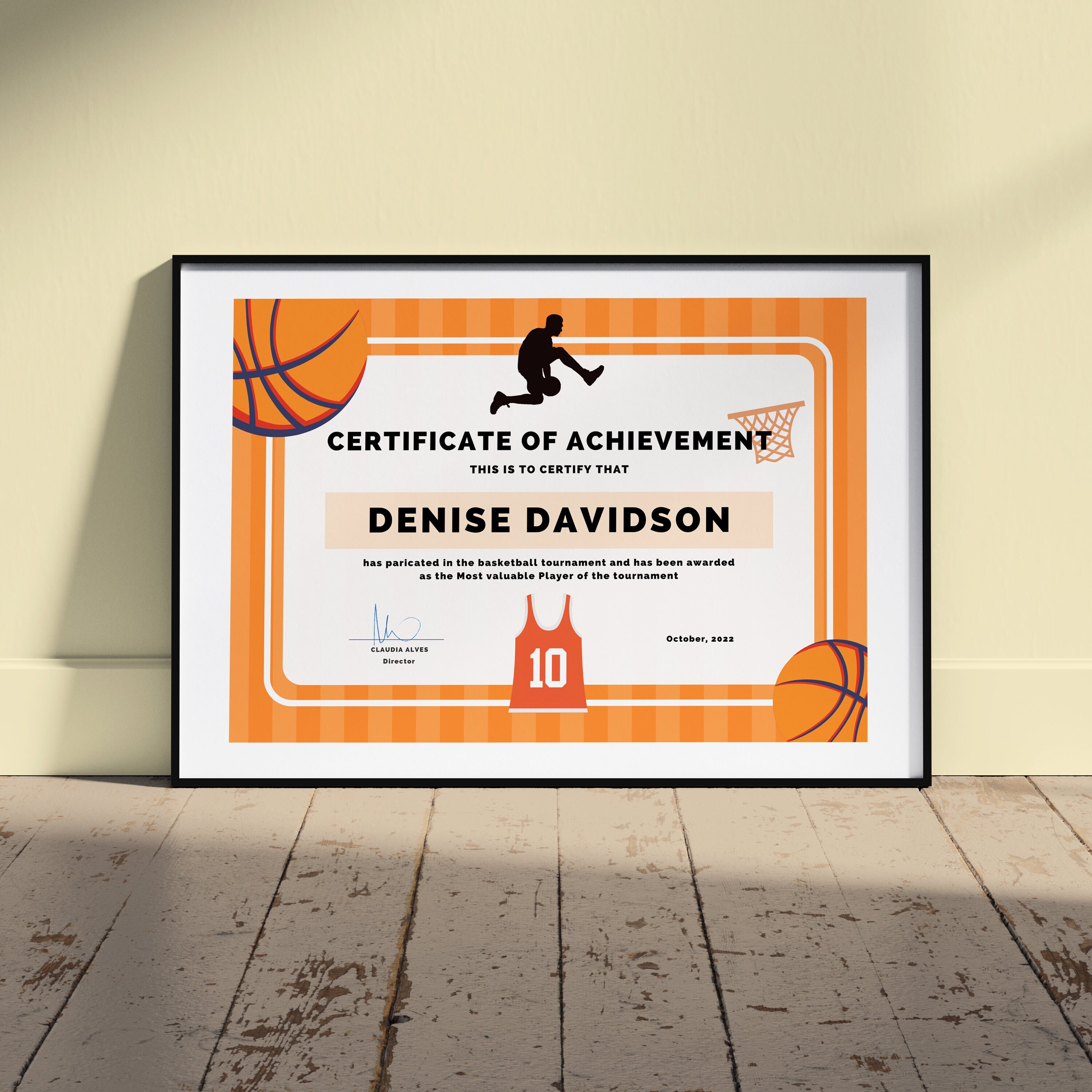 Editable Basketball Awards, Basketball Certificate, Sports Certificate ...