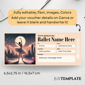 Ballet Lesson Ticket, Ballet Lovers Coupon Template, Dance Show ...