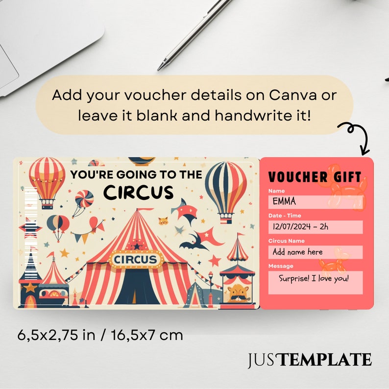 Circus Tickets, Circus Party, Ticket Event Surprise, Gift Voucher ...
