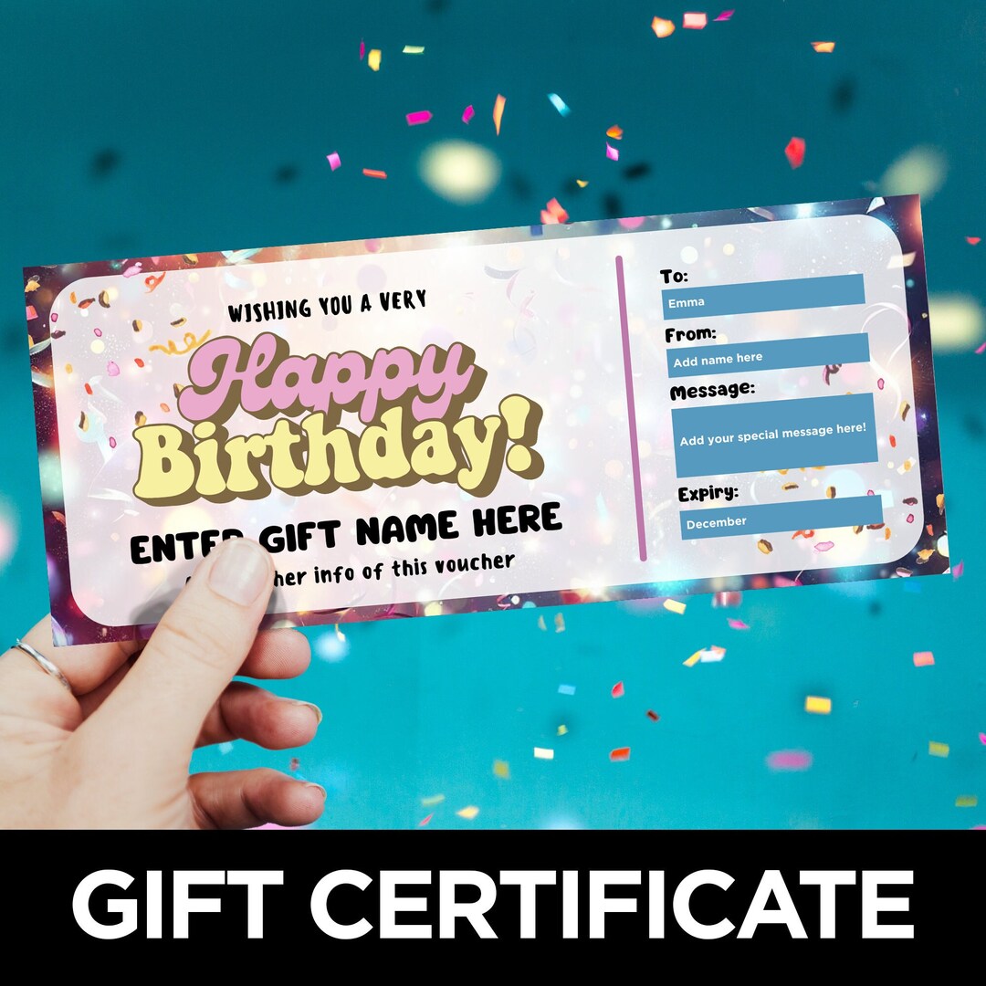 Voucher Gift Certificate Template, Gift Voucher Design, Printable Event ...