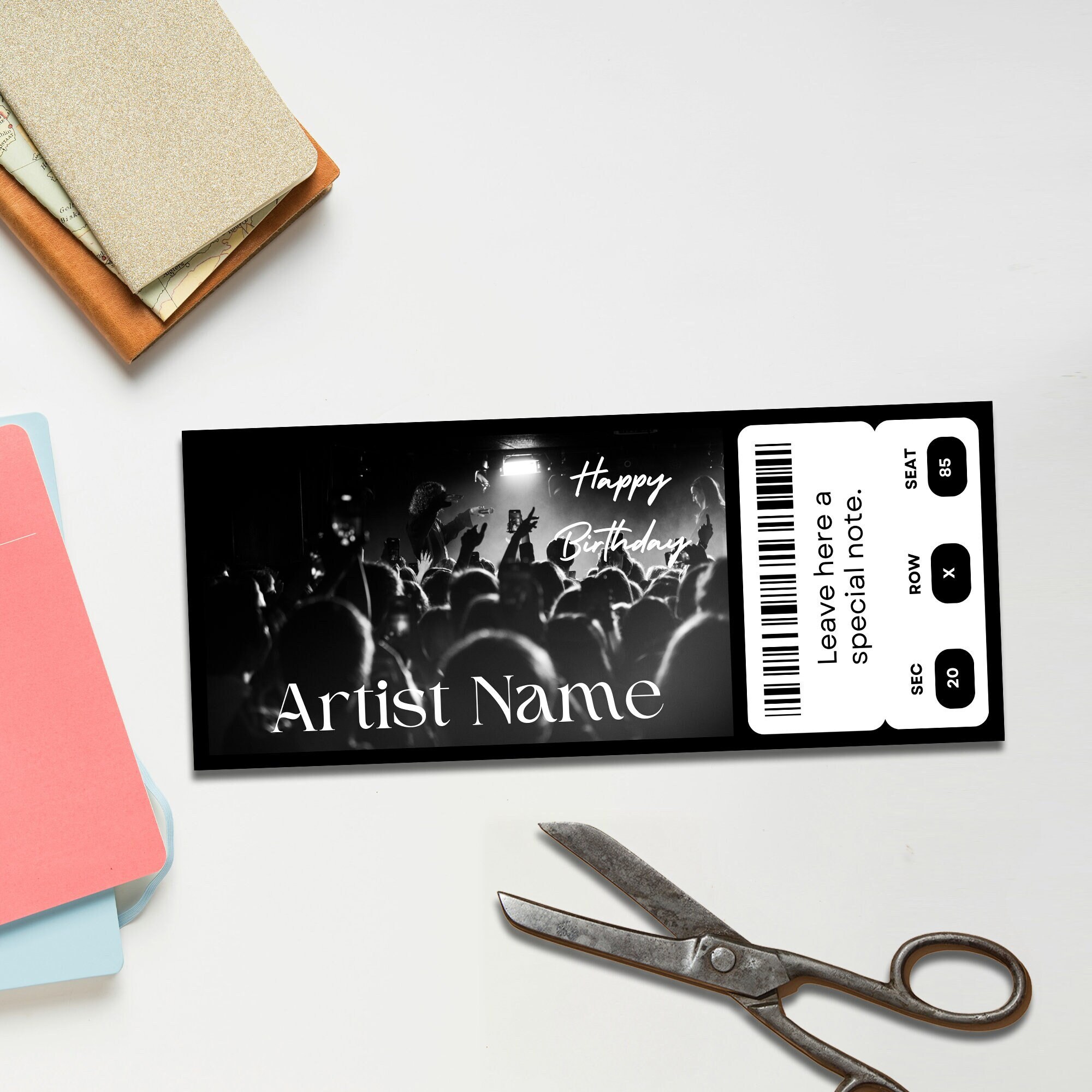 Concert Ticket Template, Concert Tour Ticket, Live Concert Tickets ...