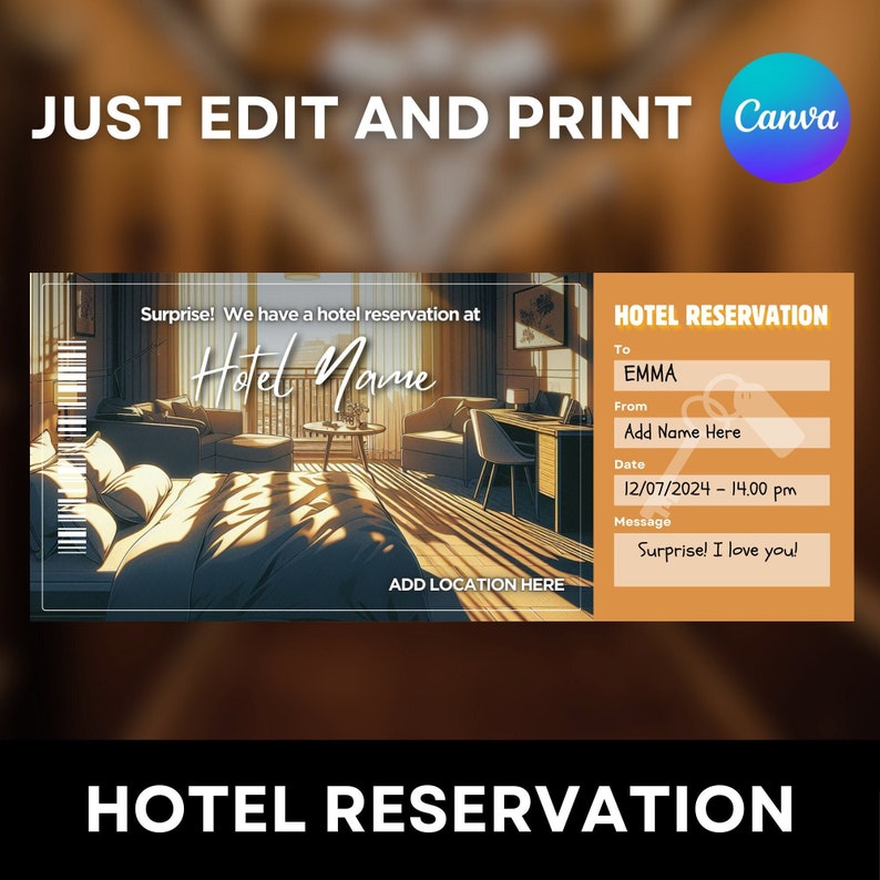 Hotel Reservation, Boarding Pass, Hotel Voucher, Weekend Getaway ...