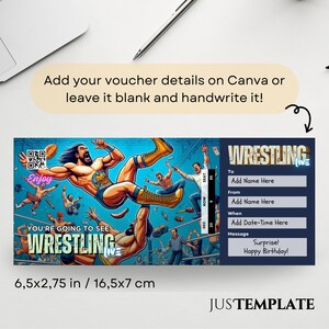 Printable Wrestling Tickets Template, WWE Ticket, Raw Ticket ...