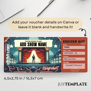 Theatre Ticket, Theatre Voucher, Show Tickets, Event Surprise, Gift ...