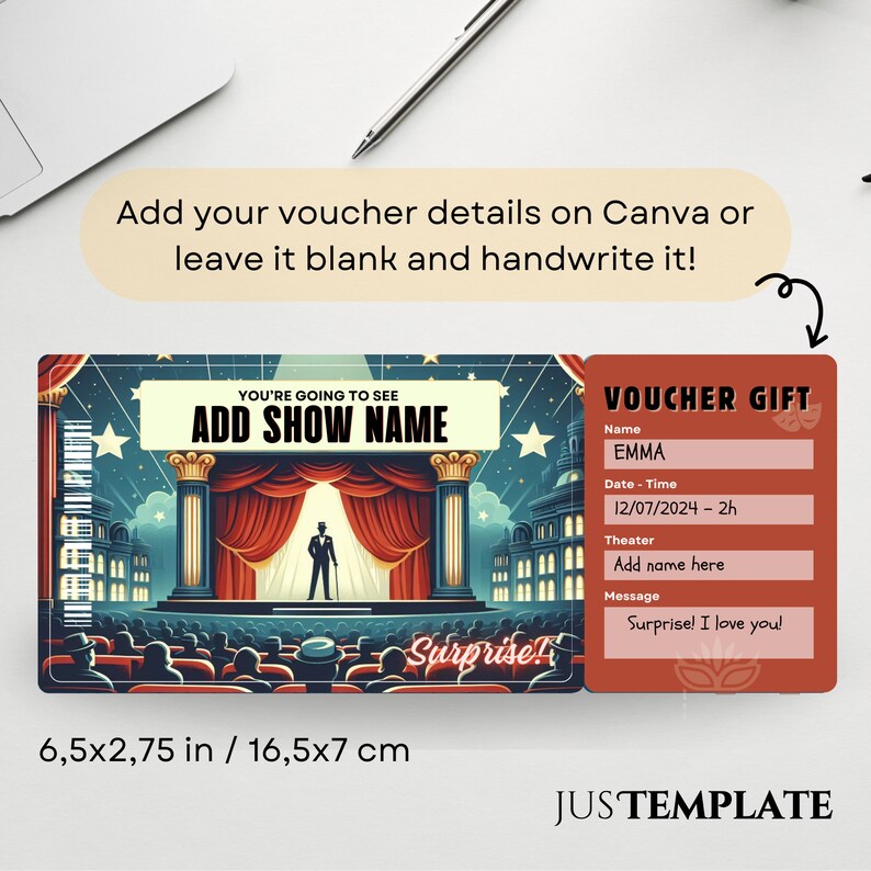 Theatre Ticket, Theatre Voucher, Show Tickets, Event Surprise, Gift ...