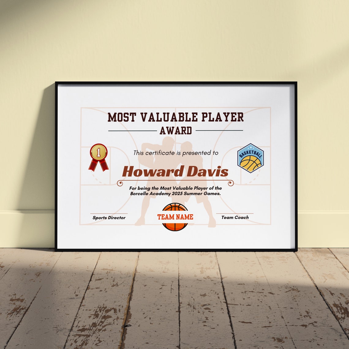 Editable Basketball Awards, Basketball Certificate, Award Certificates ...