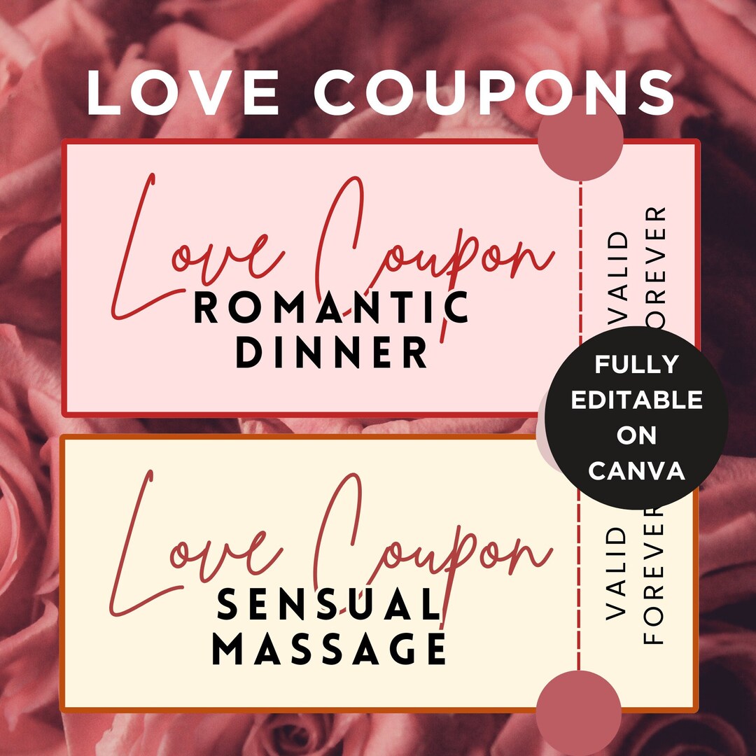 Love Coupons Template, Love Coupons for Him-her, Relationship Coupons ...