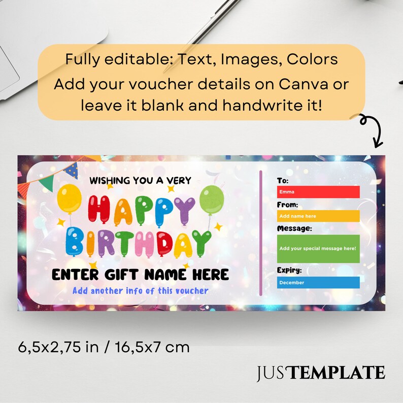 Voucher Gift Certificate Template, Gift Voucher Design, Printable Event ...