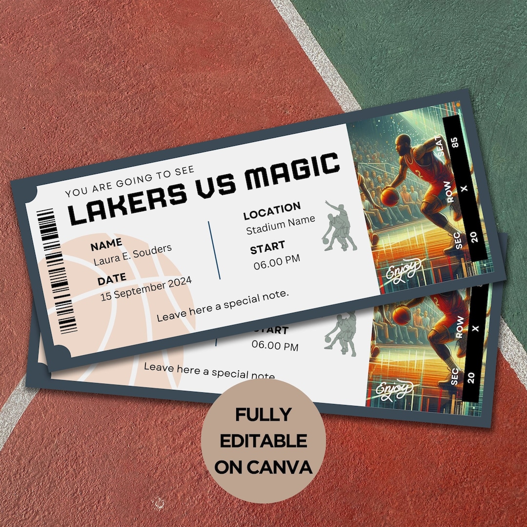 Basketball Game Tickets, Basketball Invite, Sports Event Ticket, Coupon ...