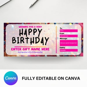 Voucher Gift Certificate Template, Gift Voucher Design, Printable Event ...