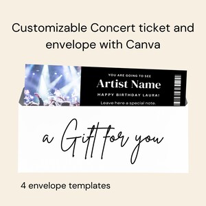 Custom Concert Ticket, Concert Tour Ticket, Live Concert Tickets, Event ...