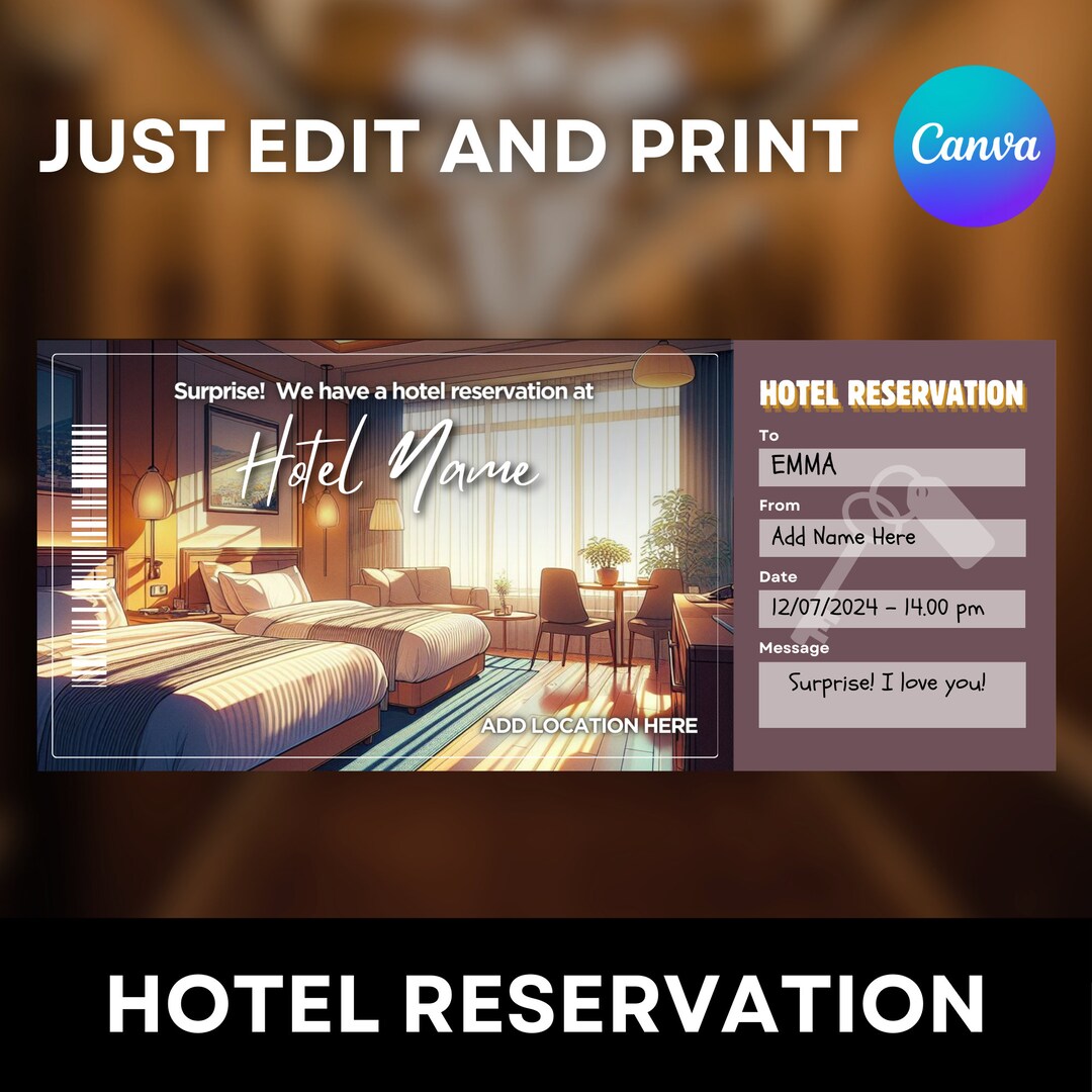 Hotel Reservation, Boarding Pass, Hotel Voucher, Weekend Getaway ...