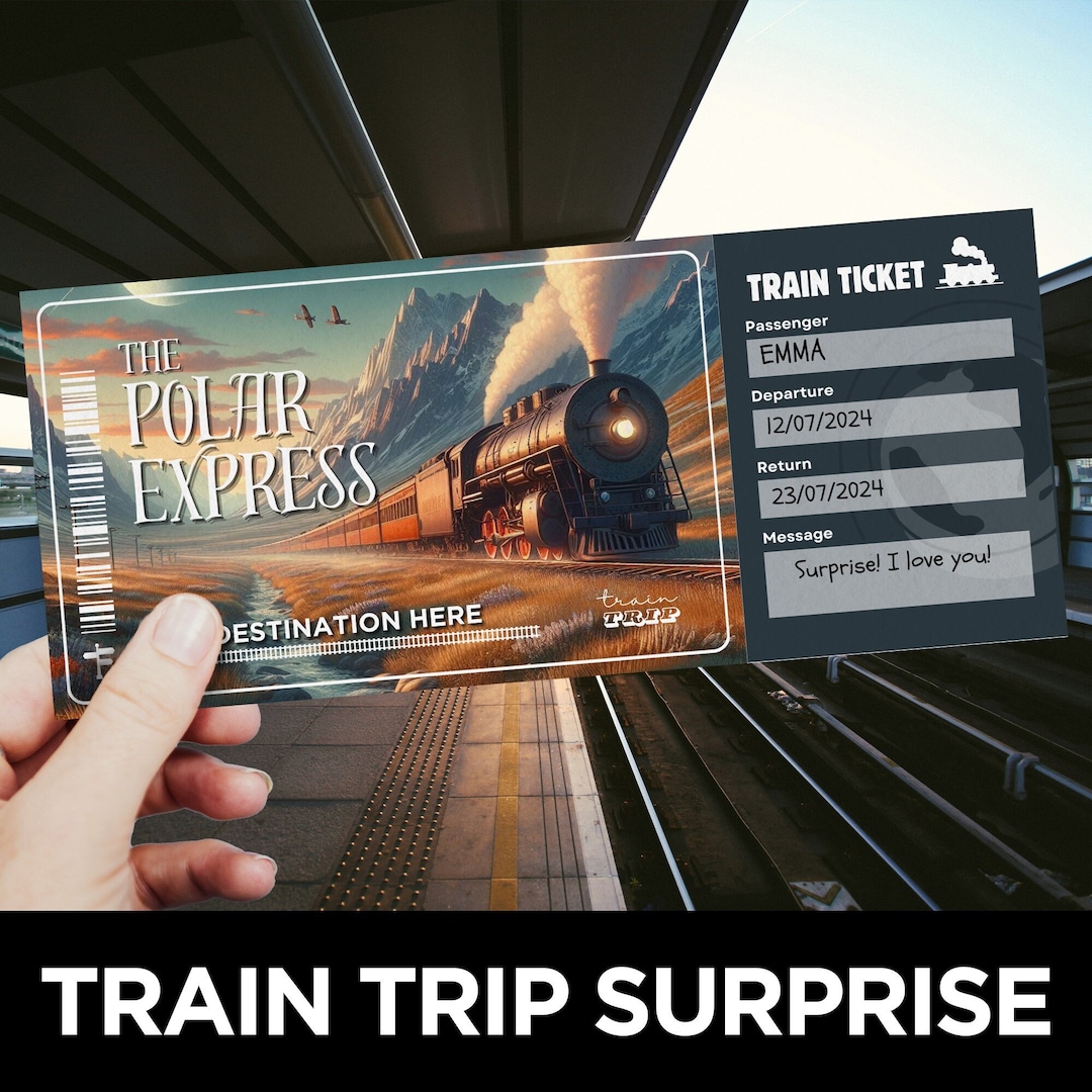 Train Ticket Template, Editable Boarding Pass, Train Ticket Download ...