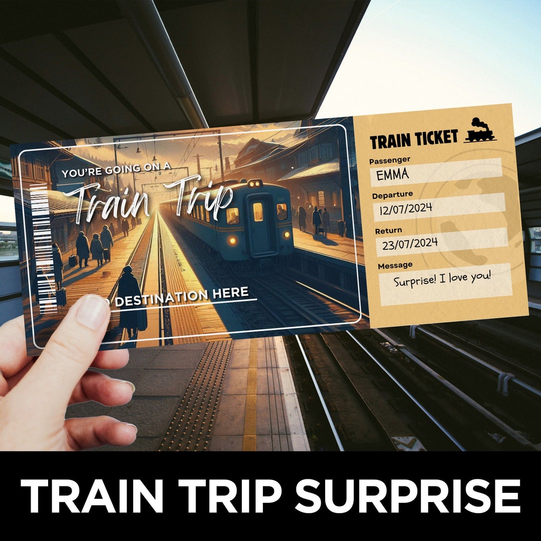 Train Ticket Template, Editable Boarding Pass, Train Ticket Download ...