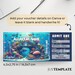 Aquarium Ticket Template, Ocean Park Ticket, Aquarium Visit Tour ...