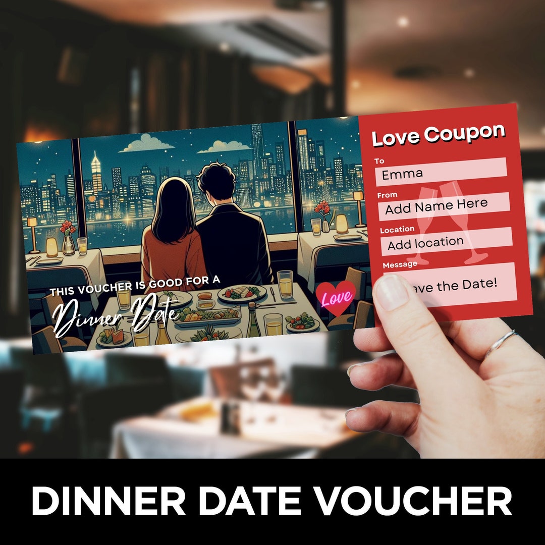Date Night Coupon Printable - Couple Love Coupons for Dinner Out ...