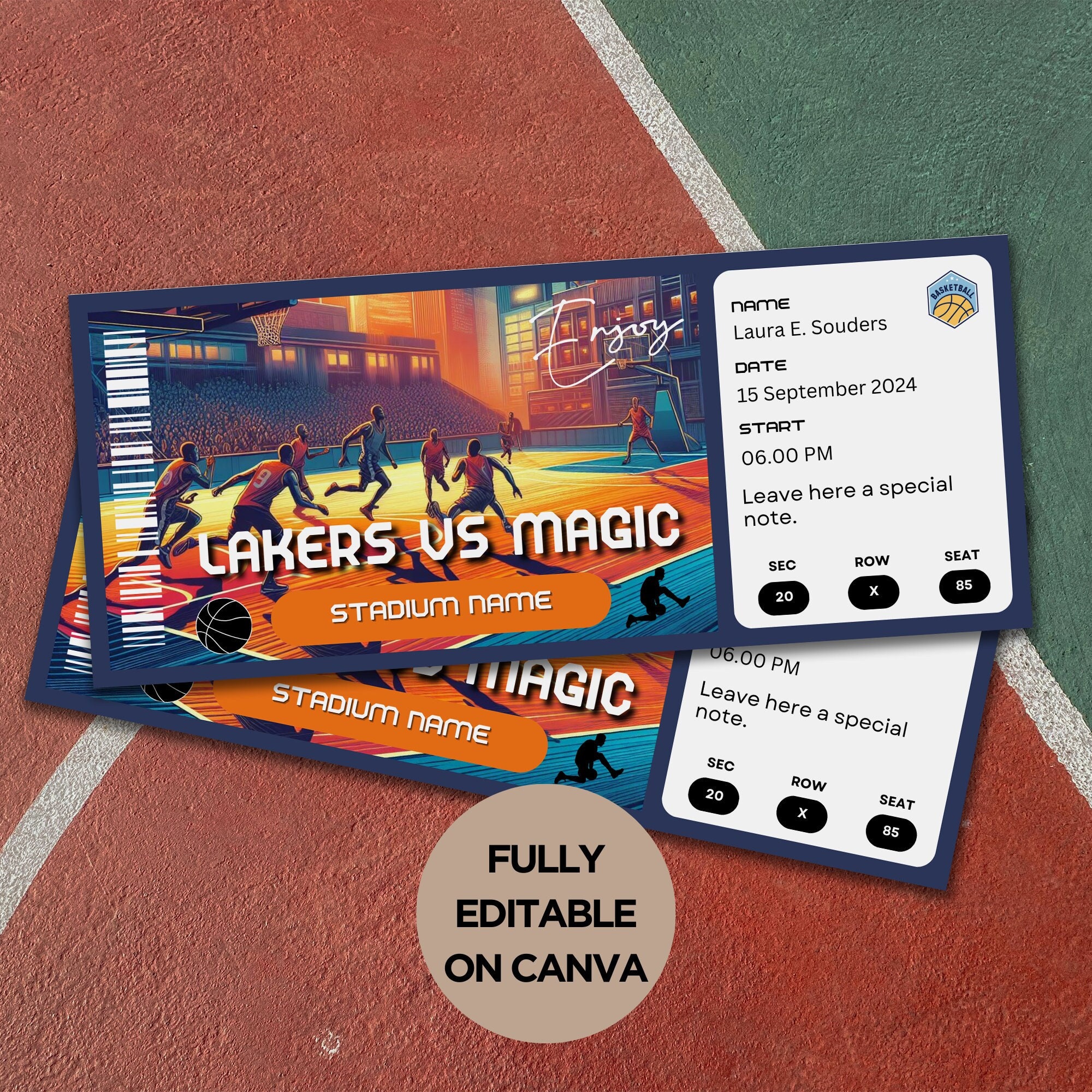 Basketball Game Tickets, Basketball Invite, Sports Event Ticket, Coupon ...