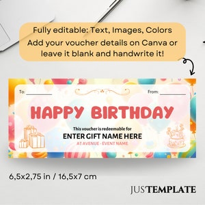 Voucher Gift Certificate Template, Gift Voucher Design, Printable Event ...