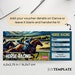 Horse Racing Ticket Template, Horse Race Voucher, Horse Lover Gift ...
