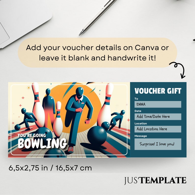 Bowling Birthday Invitation, Bowling Party Invite, Bowling Coupon ...