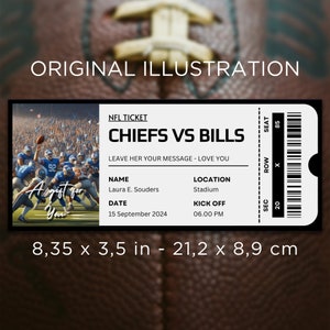 Football Ticket Template, Event Ticket, Football Game Ticket, Sports ...